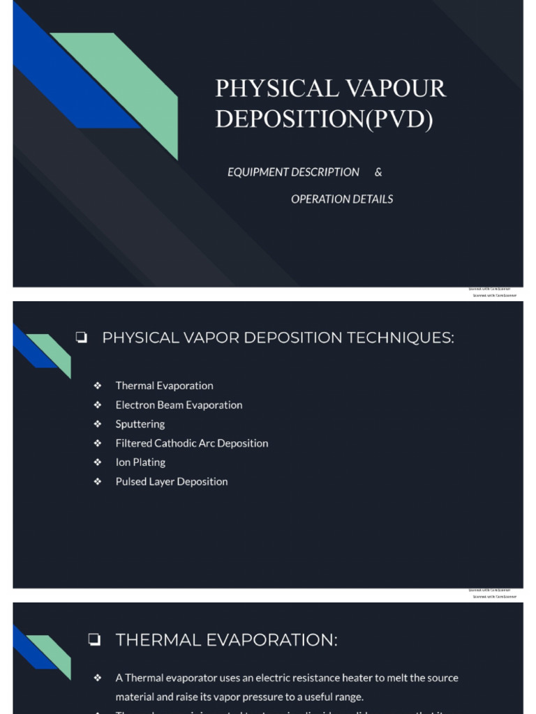 Physical Vapour Deposition | PDF