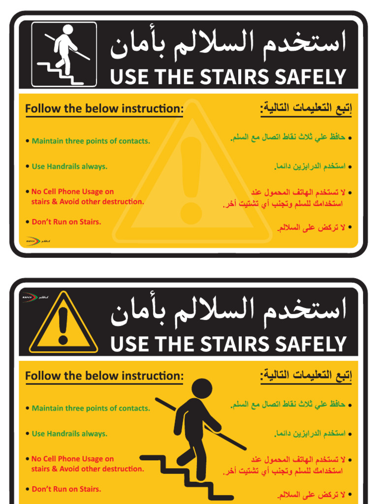 Stairs Instruction Posters | PDF