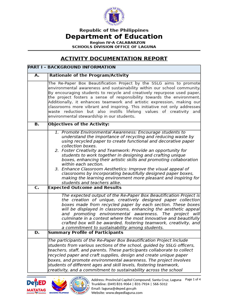 RE-paper Activity Report | PDF | Creativity | Sustainability