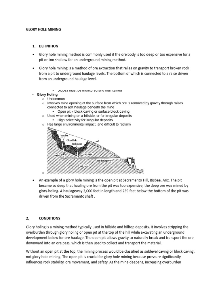 Glory Hole Solution InSitu | PDF | Mining | Ore