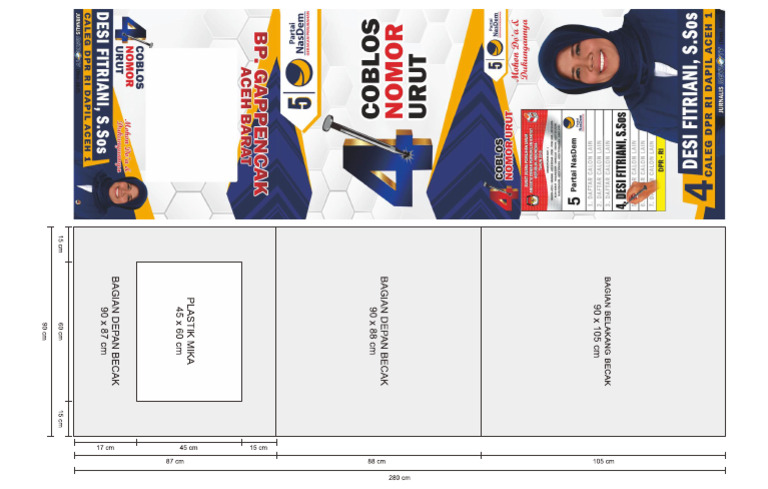 template spanduk becak medan | PDF