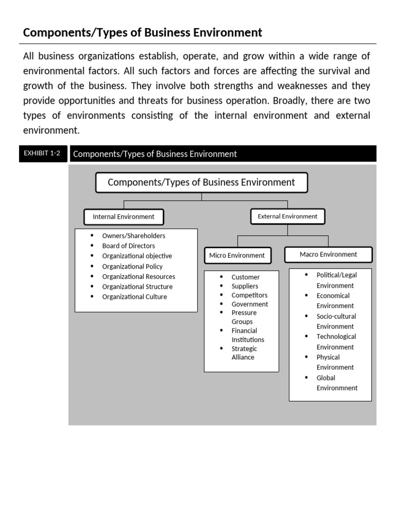 Components of Business Environment Types | PDF | Business | Economies