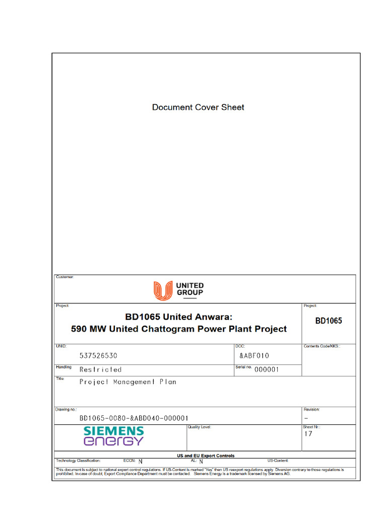 BD1065 Siemens Project Management Plan Rev - A 2023-02-28 | PDF ...