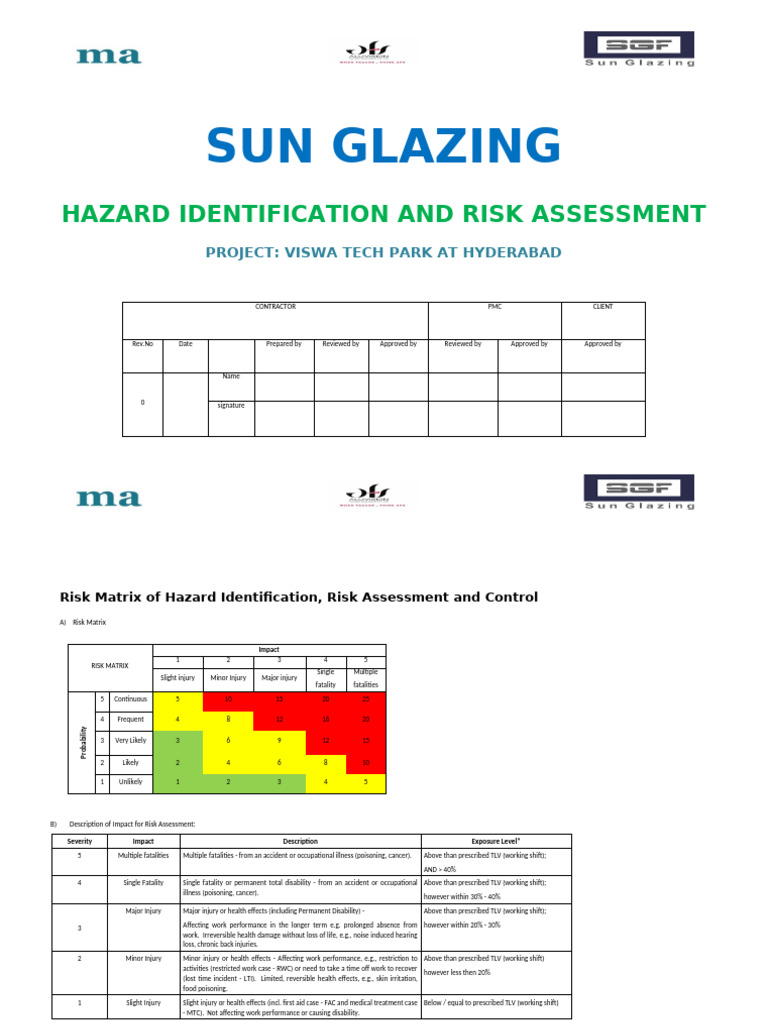 Risk Assessment for Viswa Tech Park | PDF | Risk | Risk Assessment