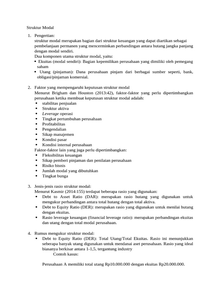 Struktur Modal | PDF