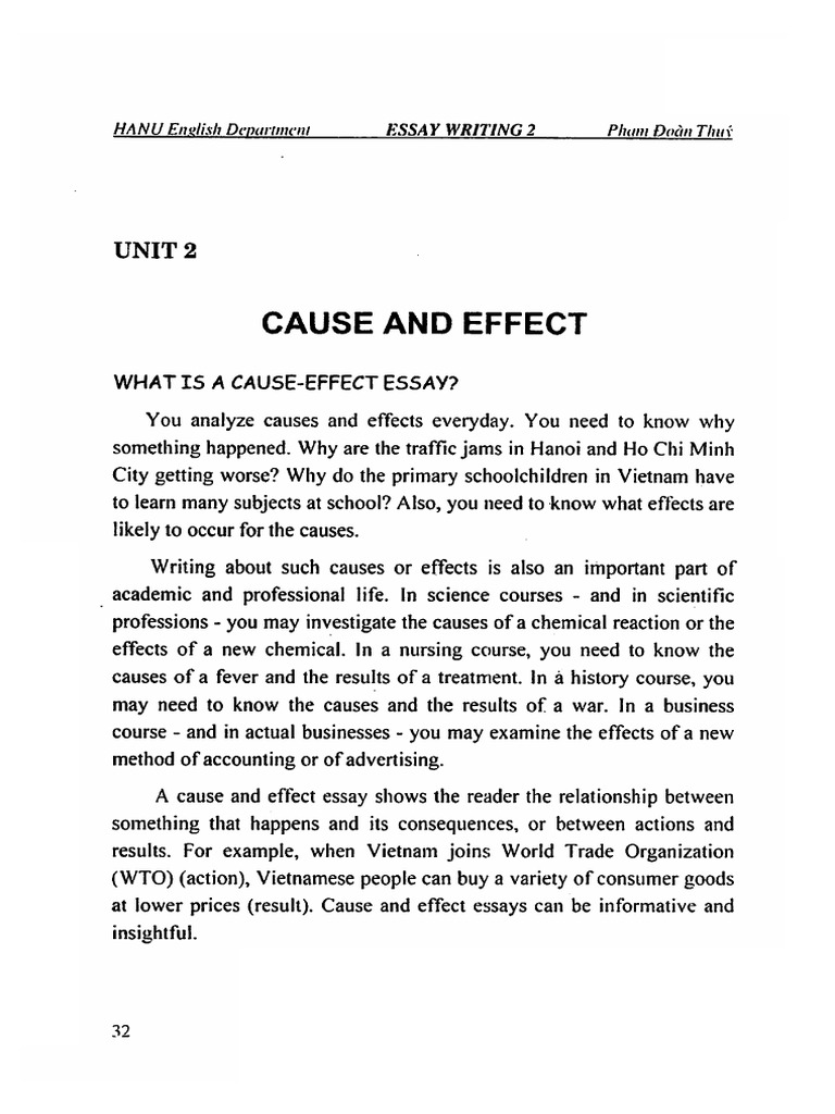 Cause and Effect Essay | PDF