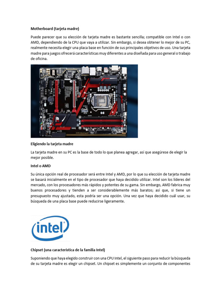 Motherboard | PDF | Microprocesador | Hardware de la computadora