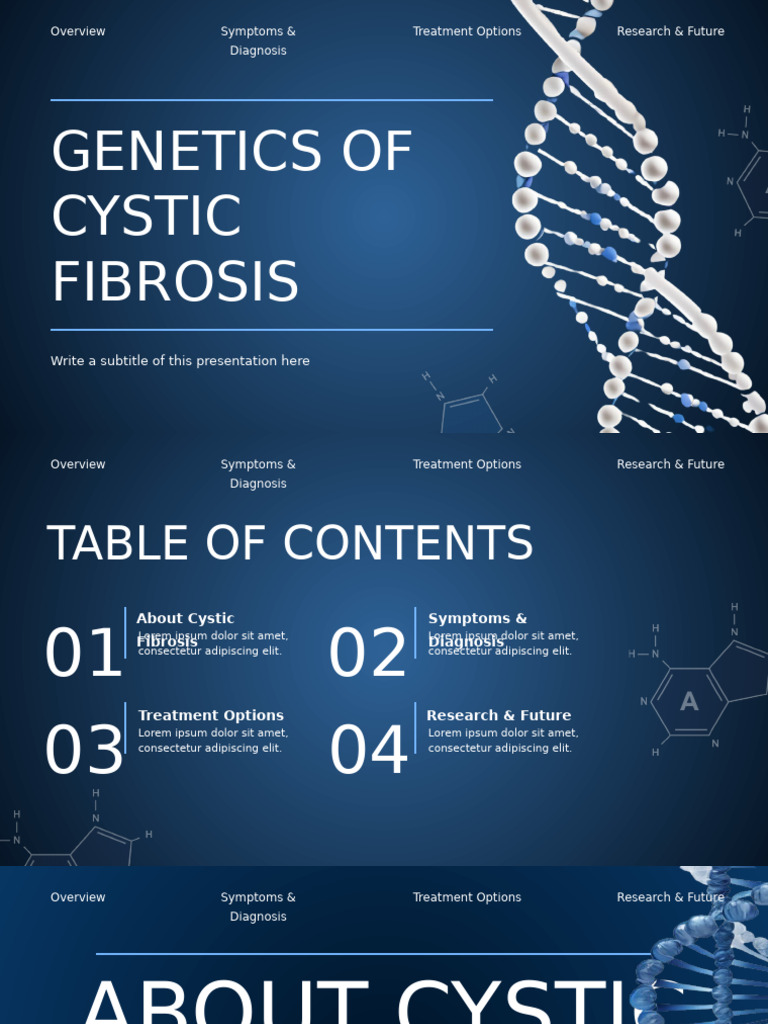 Simple Professional Genetics of Cystic Fibrosis Slides | PDF | Diseases ...