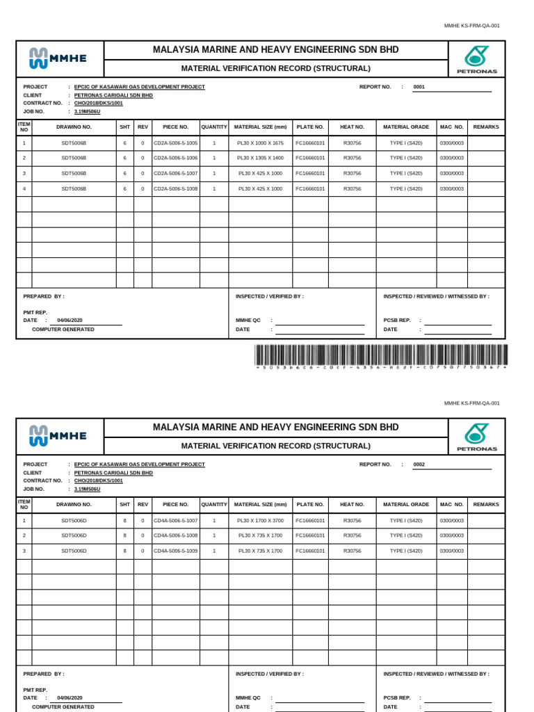 MVR Report CD 001 183 | PDF | Malaysia