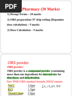 ORS Composition and Ingredients Overview | PDF | Electrolyte | Dehydration