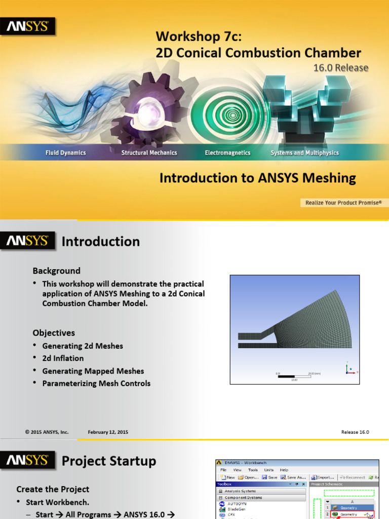 Mesh-Intro 16.0 WS 07c 2d Combustion Chamber | PDF