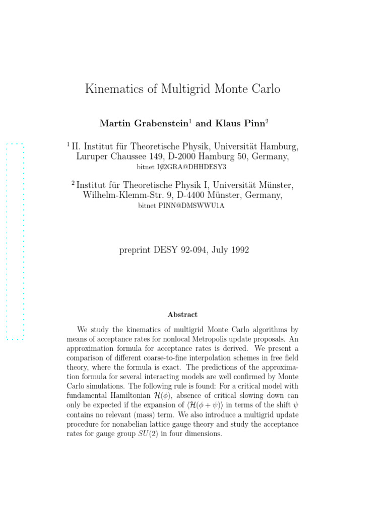 9207003v1-2 | PDF | Monte Carlo Method | Normal Distribution
