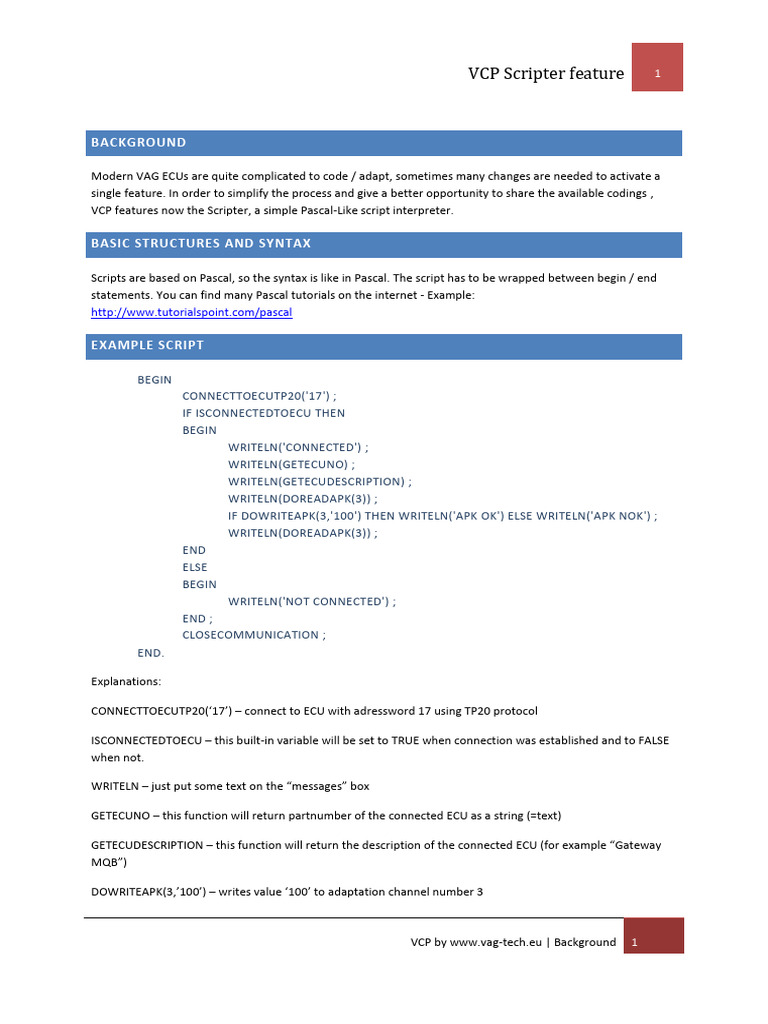 vcp_scripter | PDF | Boolean Data Type | Integer (Computer Science)