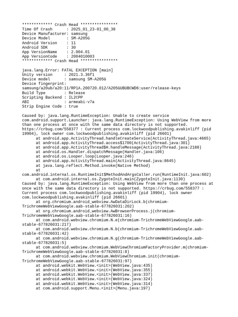Mod Menu Crash 2025 01 23-01 00 38 | PDF | Java (Programming Language) | Android (Operating System)
