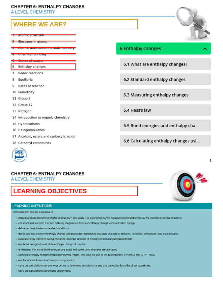 Enthalpy Changes (1st Part) | PDF | Enthalpy | Chemical Reactions