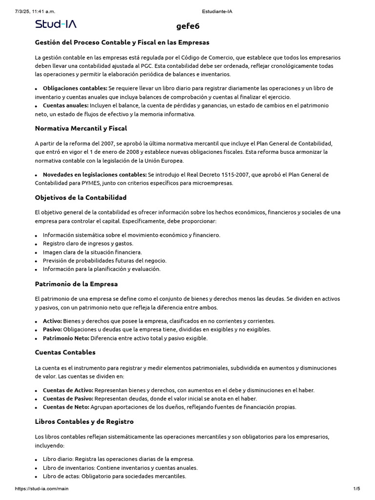 Tema 6 Gefe | PDF | Contabilidad | Estado de resultados