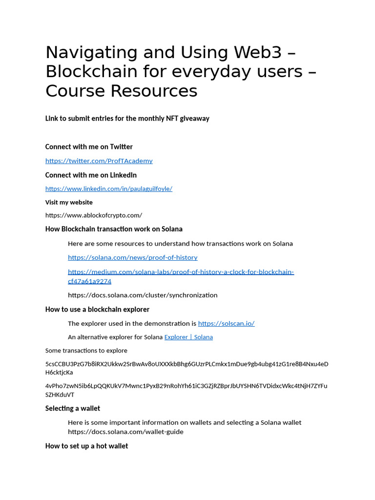 Navigating+and+Using+Web3+course+resources | PDF | Applications Of Cryptography | Service Industries