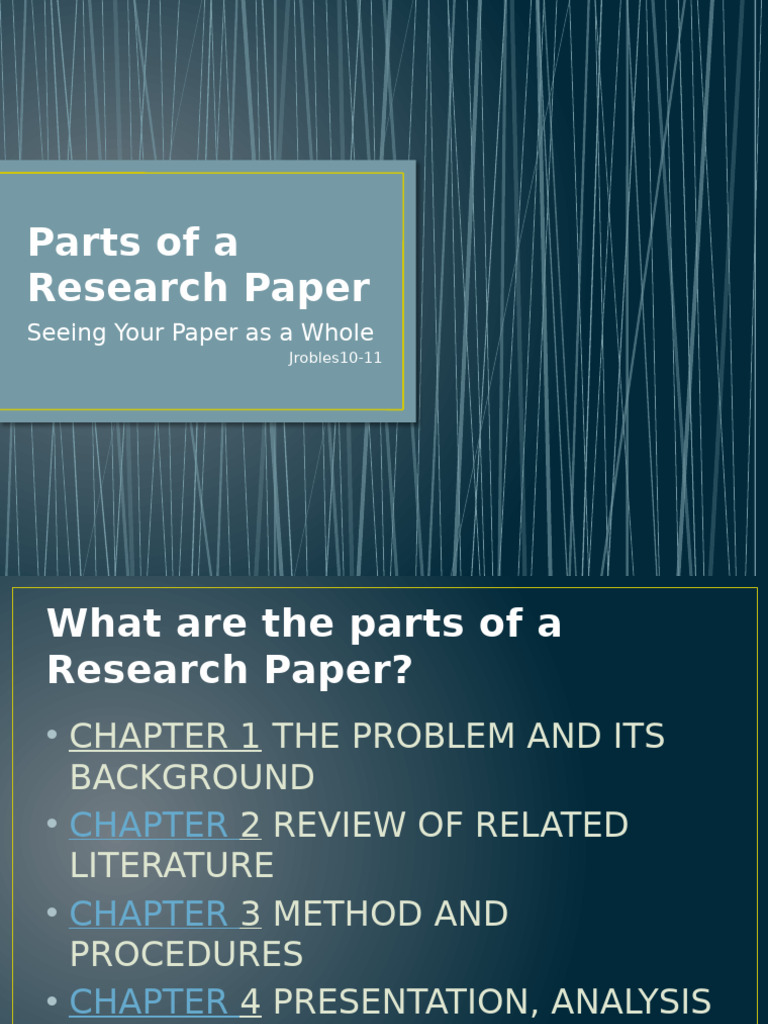 Essential Components of a Research Paper | PDF | Science | Cognition