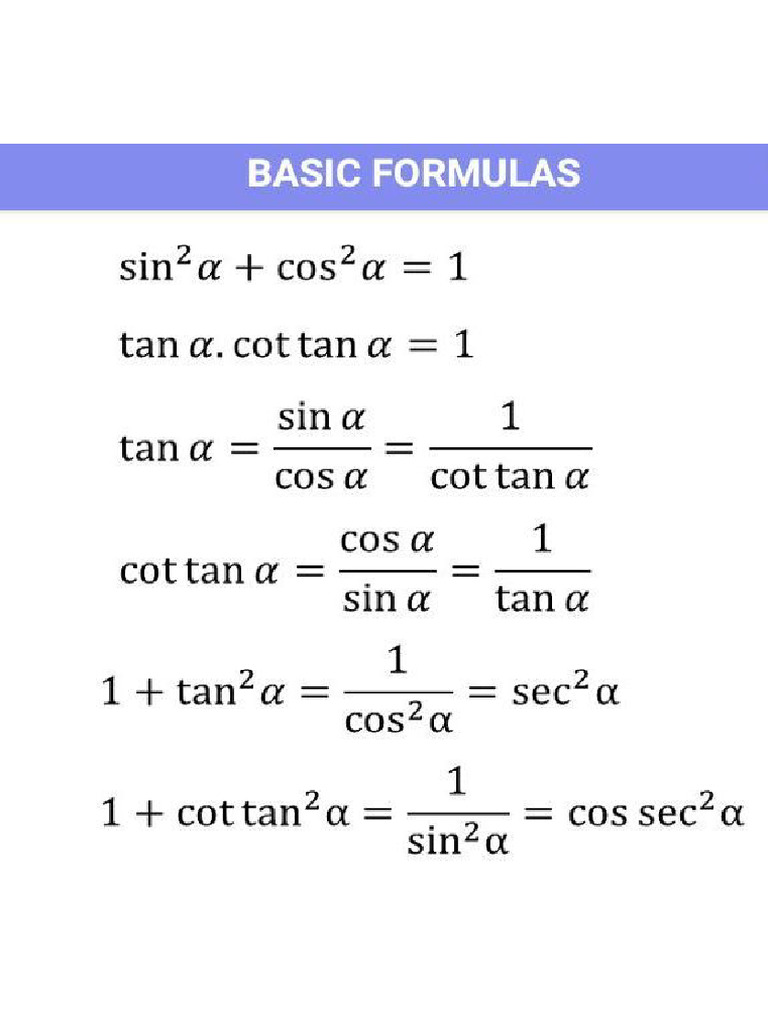 Math Formulas | PDF