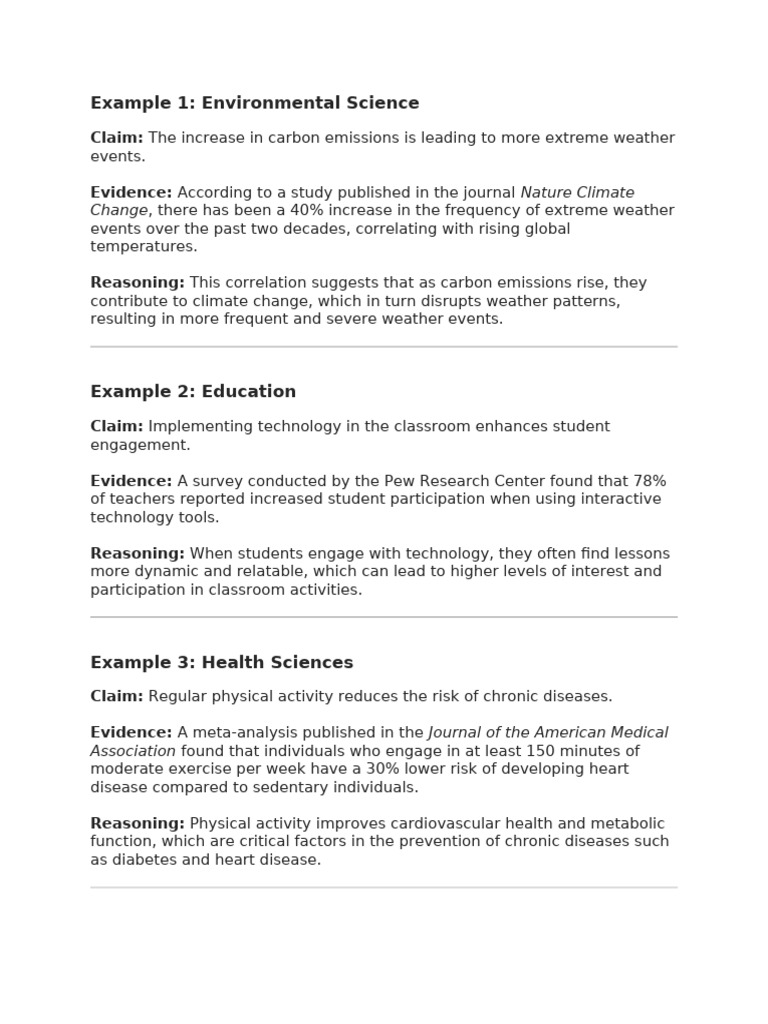 Example of eapp claim evidence reasoning | PDF | Poverty | Poverty ...