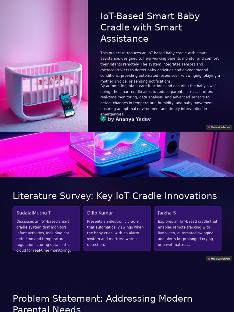 IoT Based Smart Baby Cradle With Smart Assistance | PDF | Internet Of Things | Automation