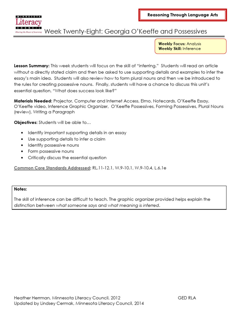 Literary Week Artist Case Study | PDF | Plural | Noun