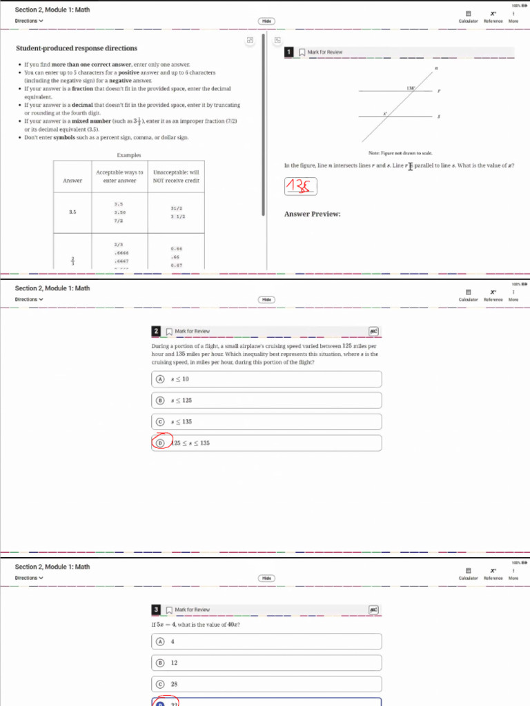 2024 06 Digital SAT Int B Math Module 1 | PDF