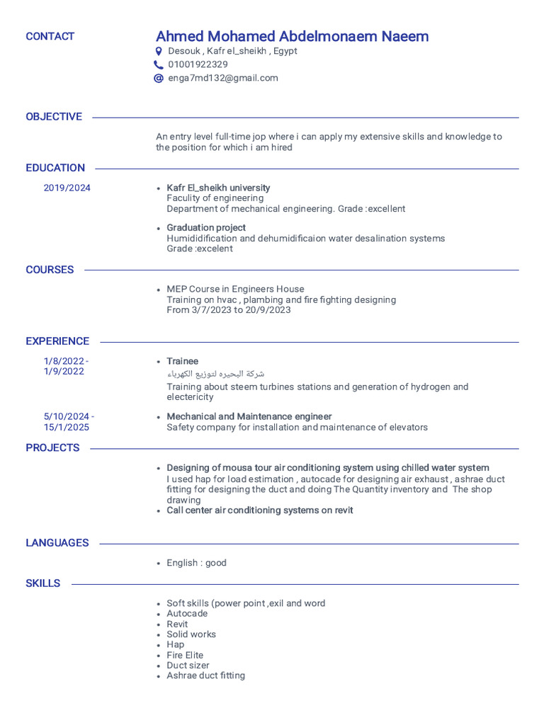 Ahmed Naeem - CV | PDF