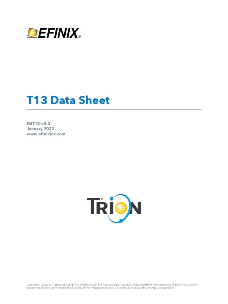EEfinix Trion | PDF | Field Programmable Gate Array | Computer Engineering