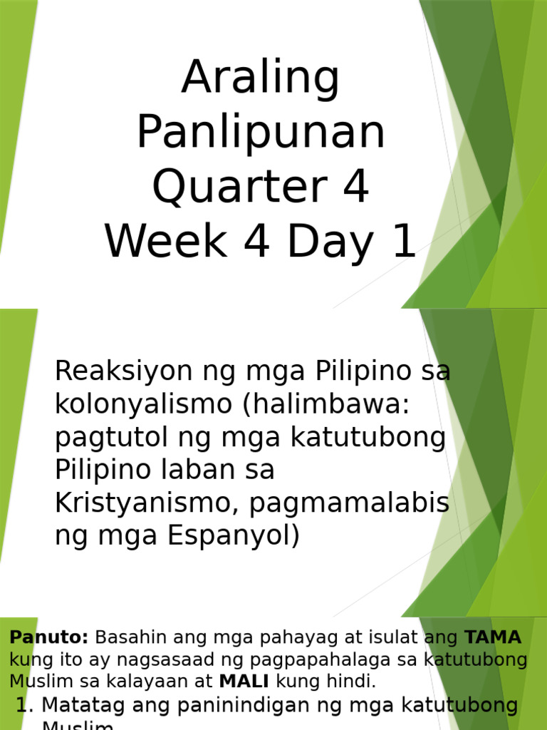 PPT AP Qtr4 Week4 Day - 1-5pptx | PDF