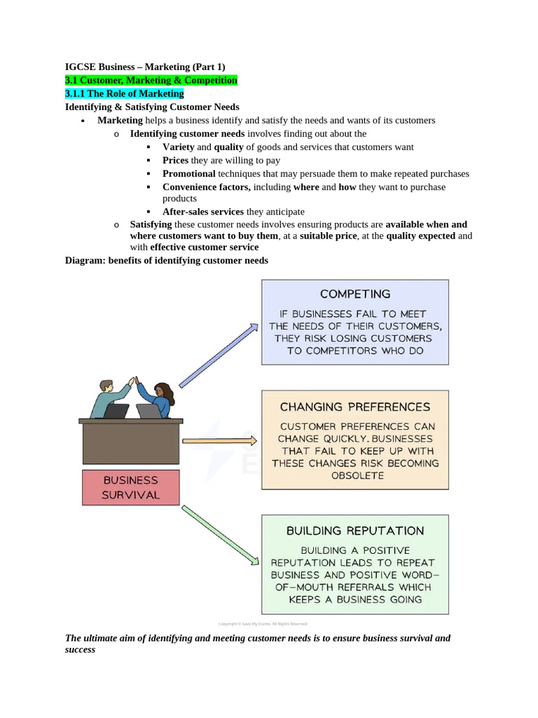 IGCSE - Business Marketing | PDF | Marketing | Survey Methodology