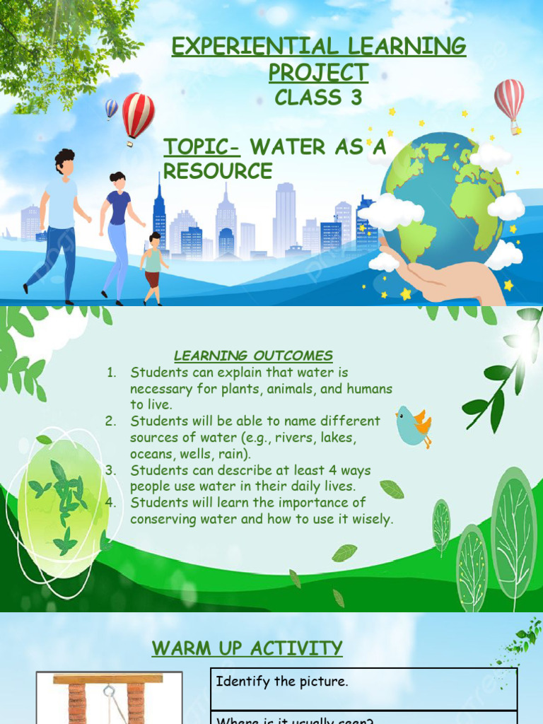 Water Resource Learning for Class 3 | PDF