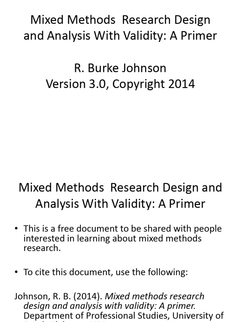 Mixed Methods Research | PDF | Validity (Statistics) | Qualitative Research