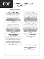 Annex A - Accomplishment Report For DTR | PDF