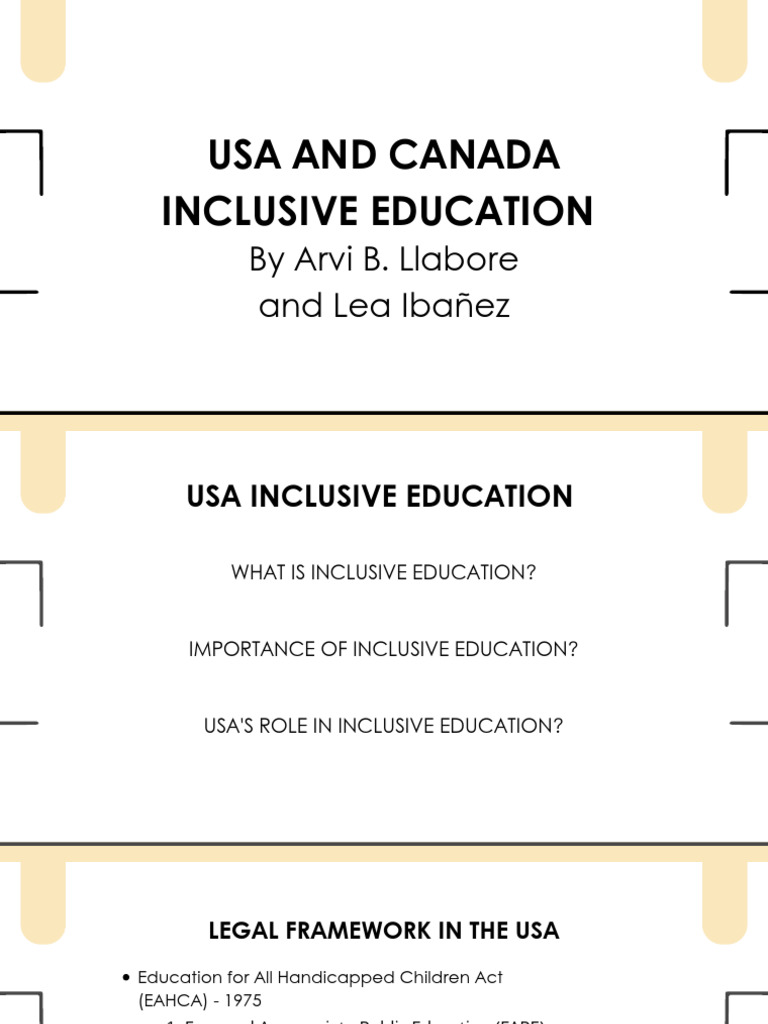 Usa Inclusive Education Program | PDF | Special Education | Inclusion ...