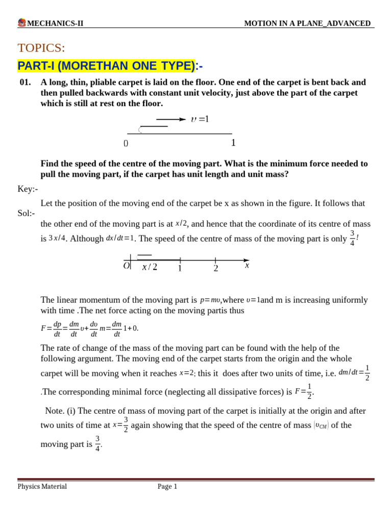 Mechanics II: Advanced Motion in a Plane | PDF | Orbit | Force