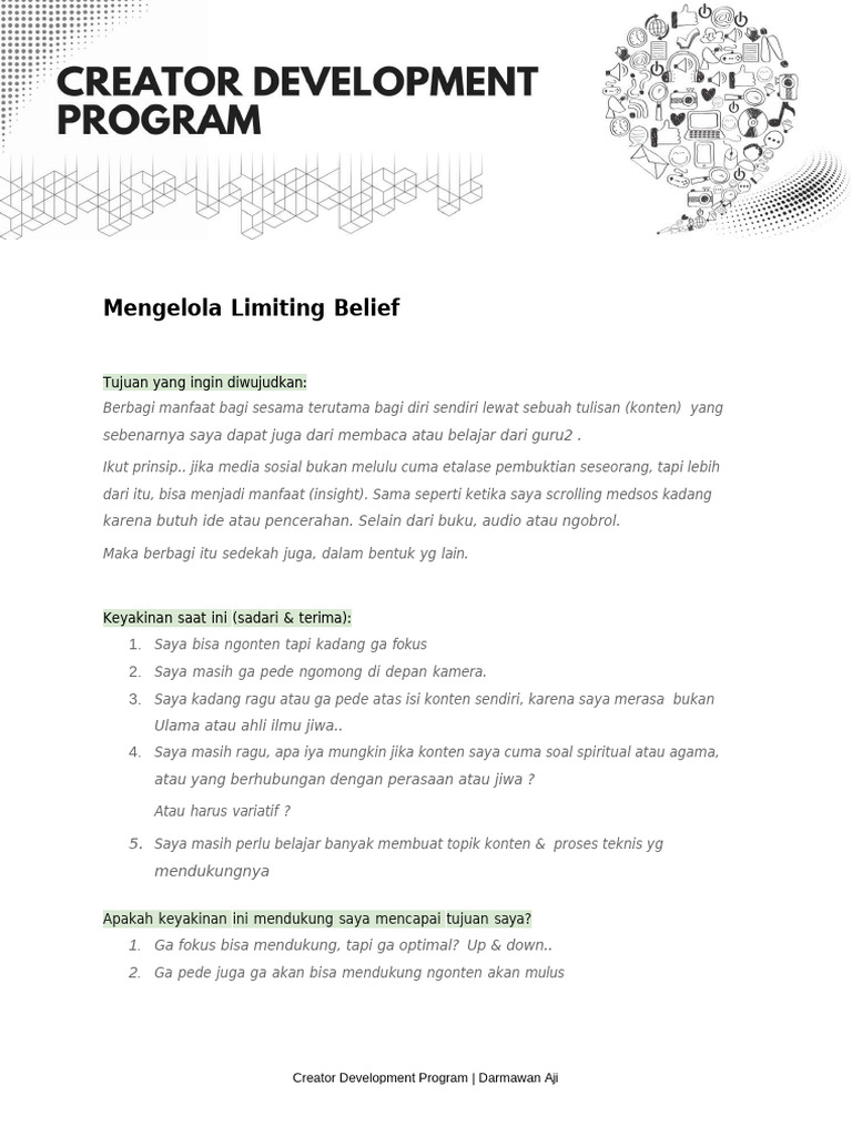 Lembar Kerja CDP #1 Zidni Ilman | PDF