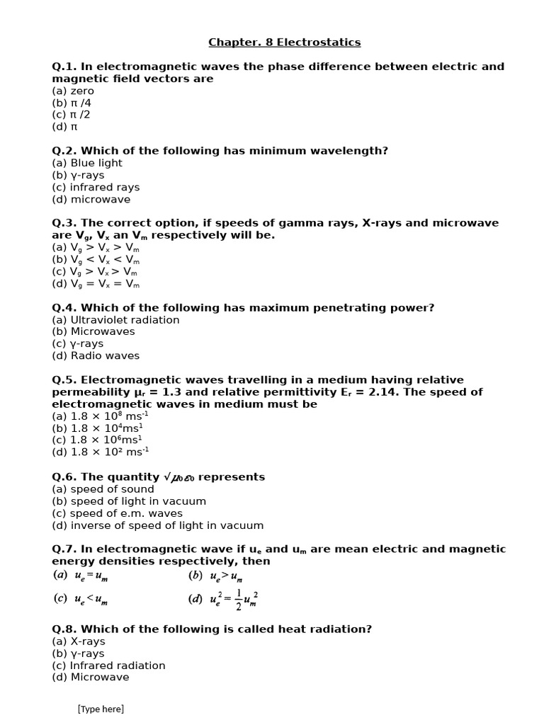 ch_8 | PDF | Electromagnetic Radiation | Waves