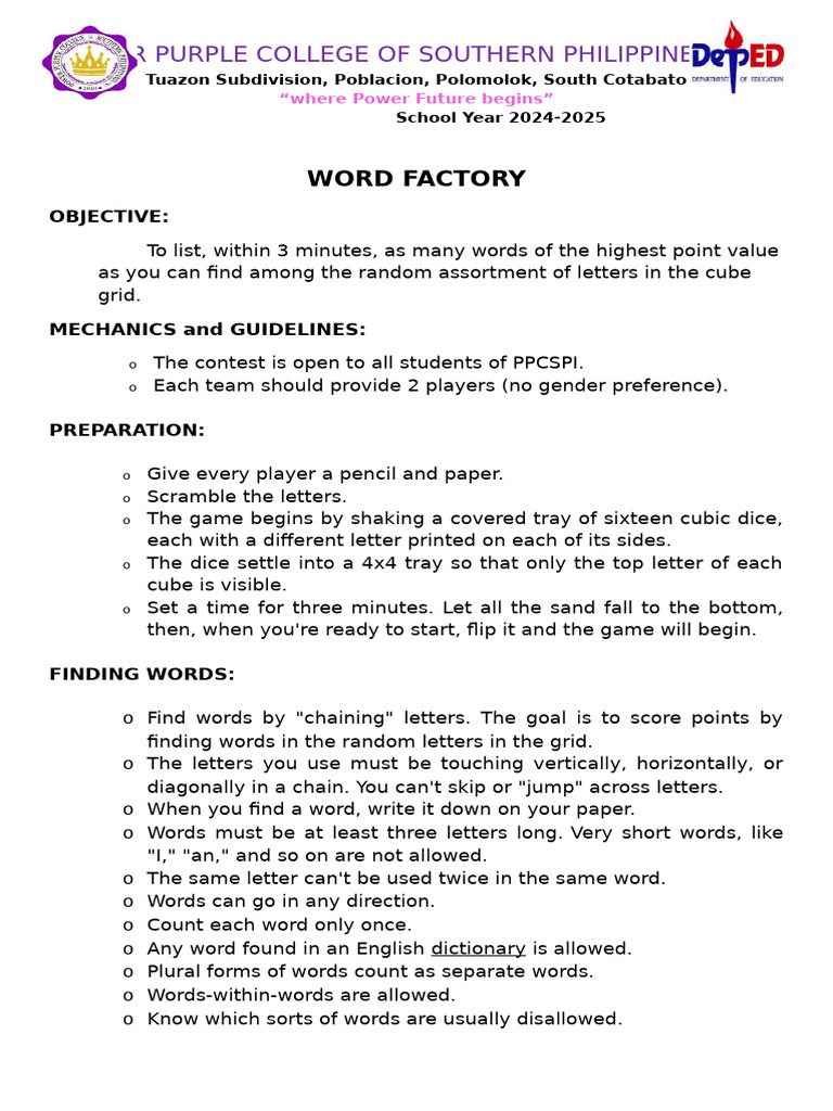 WORD-FACTORY-MECHANICS | PDF