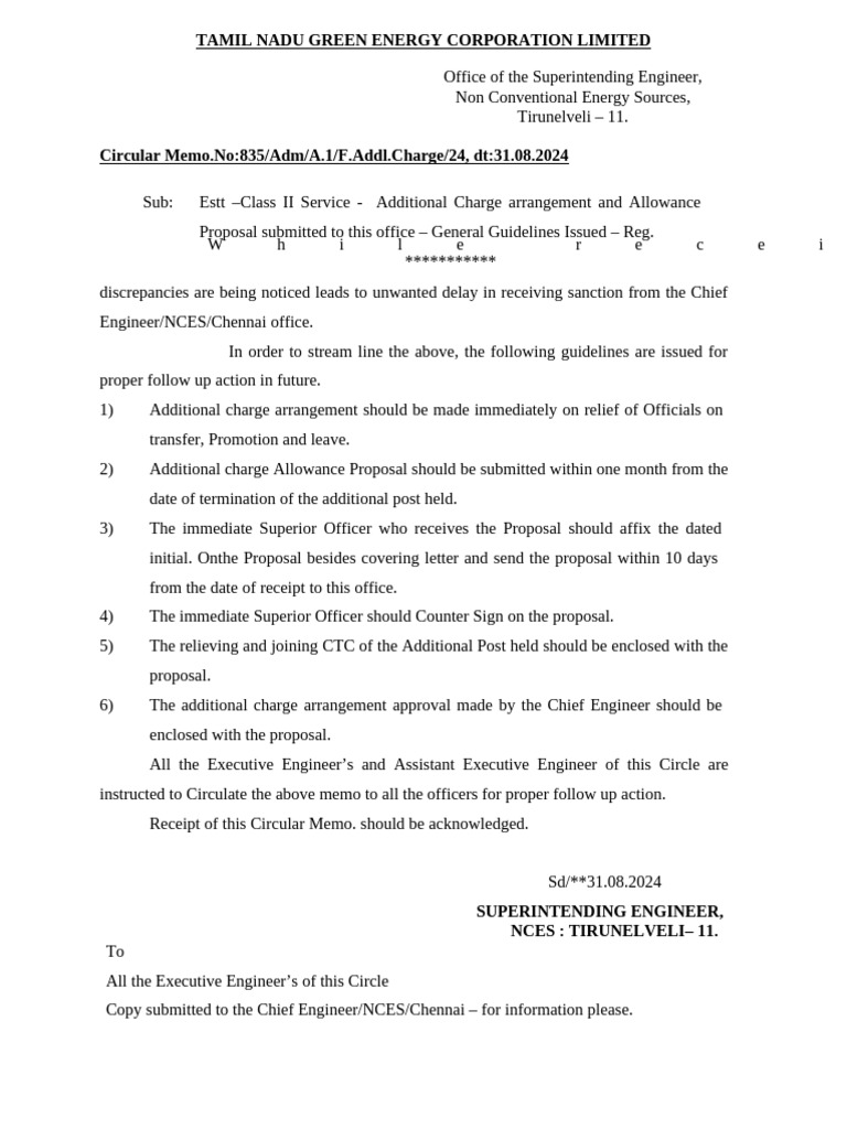 Circular memo (2) | PDF