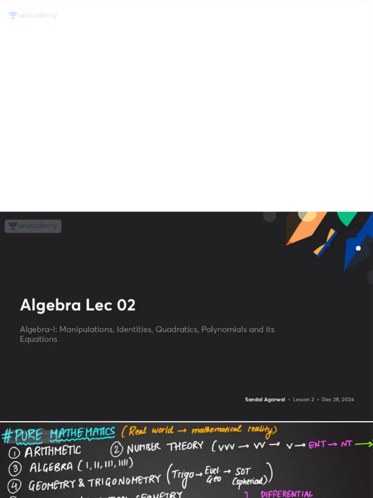 Algebra Lec 02 With Anno | PDF