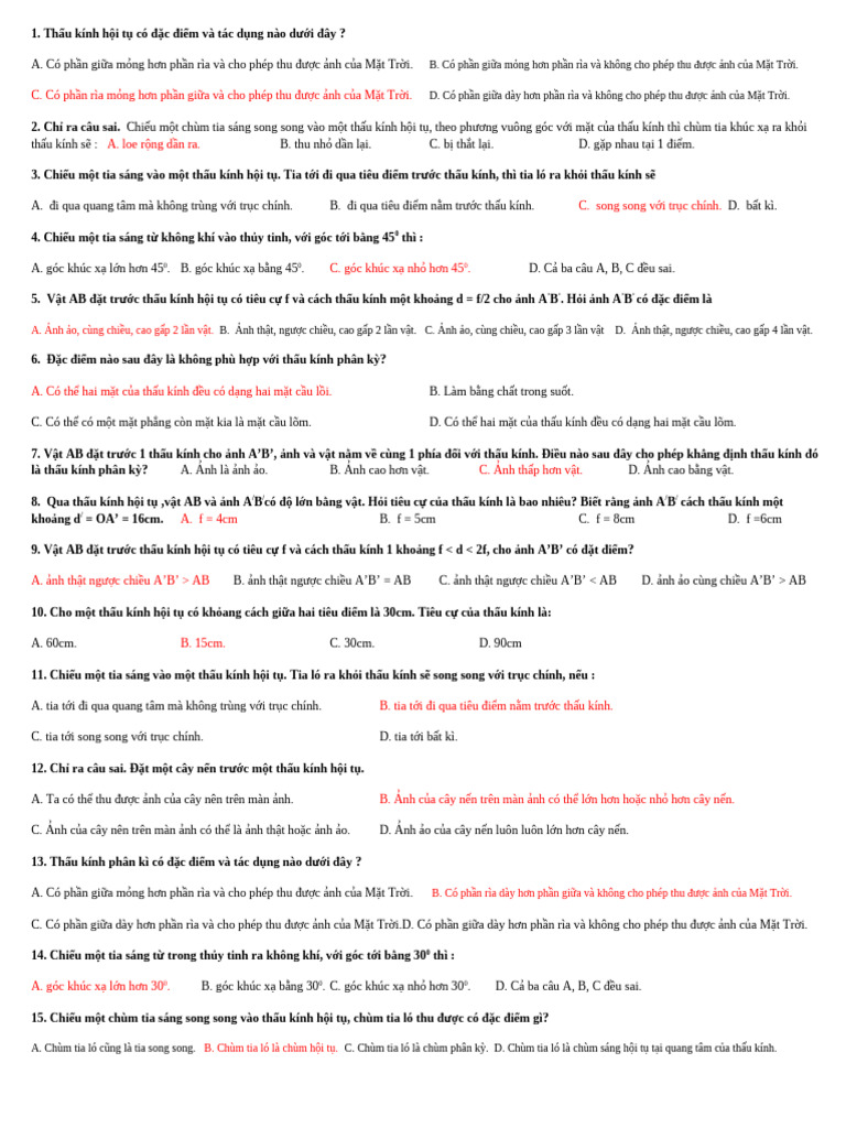 ÔN 15' LÝ 9 lần2 HKII (23-24) | PDF