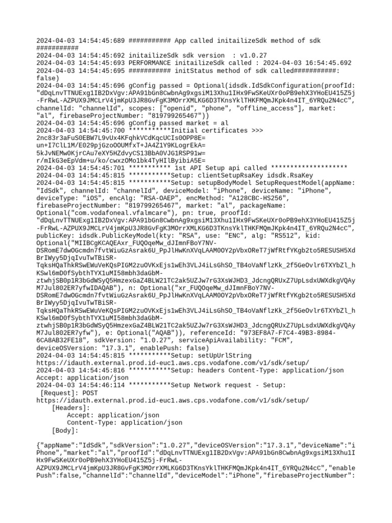 Id SDK Logs | PDF | Computer Data | Espionage Techniques