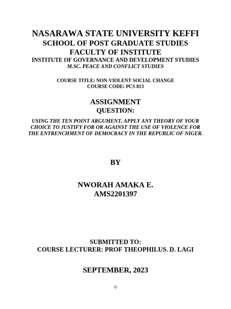 Immanuel Kant's Democratic Peace Theory (Madam Amaka) | PDF | Democracy | Political Ideologies