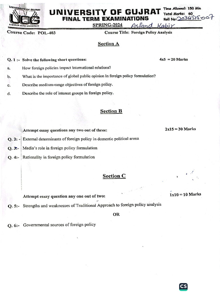 Spring-24 8th Sem | PDF