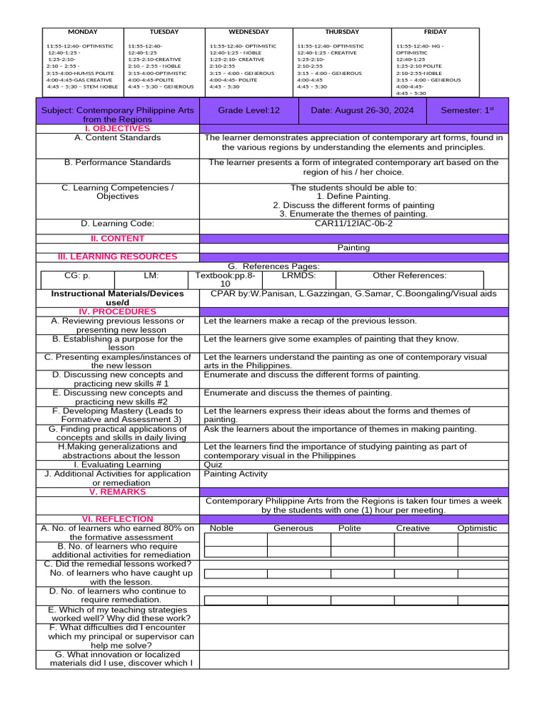 Week 5 August. 26-30, 2024 | PDF | Cognition | Procedural Knowledge