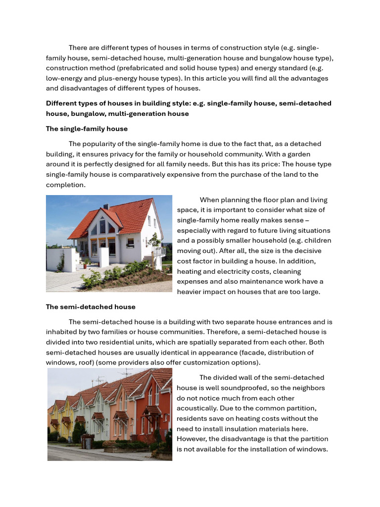 There Are Different Types of Houses in Terms of Construction Style ...