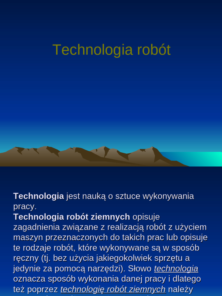 Koparko-Ładowarki Technologia | PDF