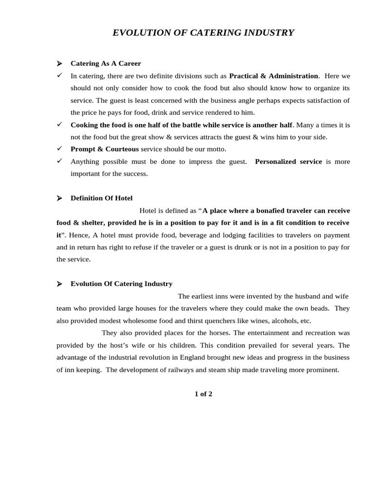 Evolution of Hotel Industry | PDF | Hotel