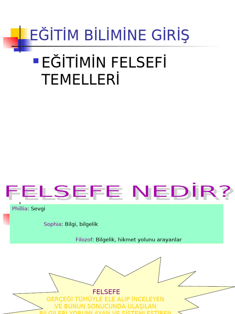 3. Ve 4. Hafta EBG-Felsefe (1) | PDF